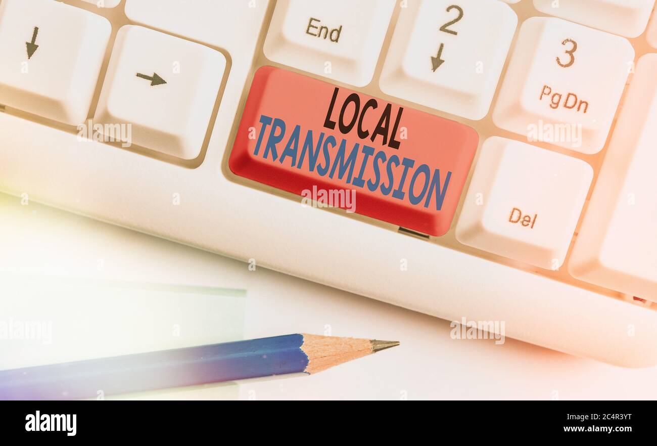 Handwriting text writing Local Transmission. Conceptual photo ...