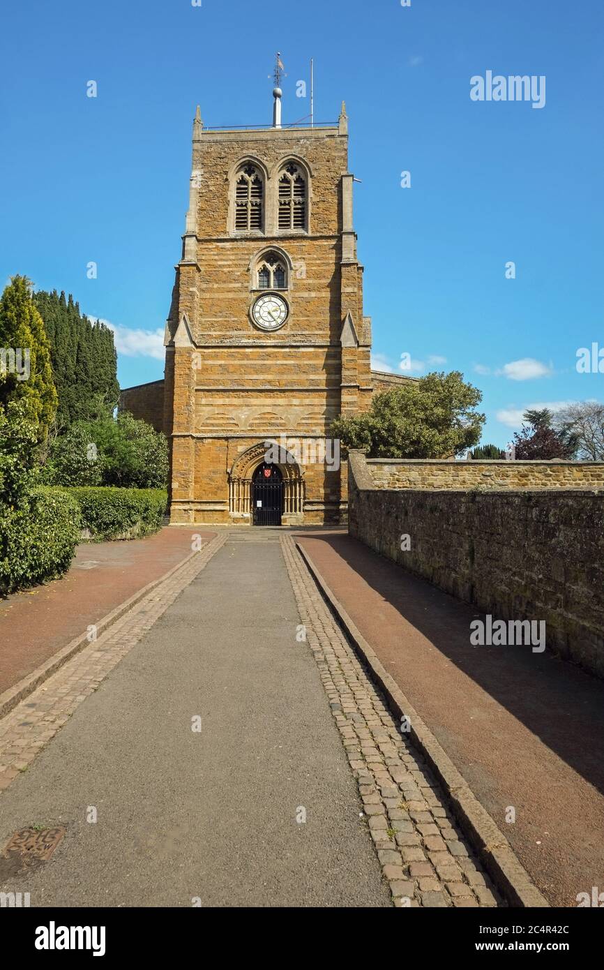 The Holy Trinity church in Rothwell Kettering Northamptonshire Stock ...