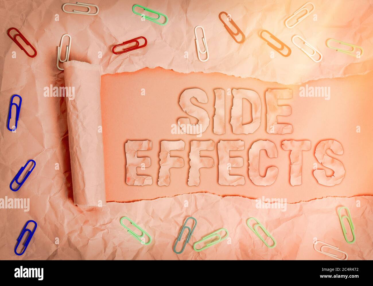 Conceptual hand writing showing Side Effects. Concept meaning Typically ...