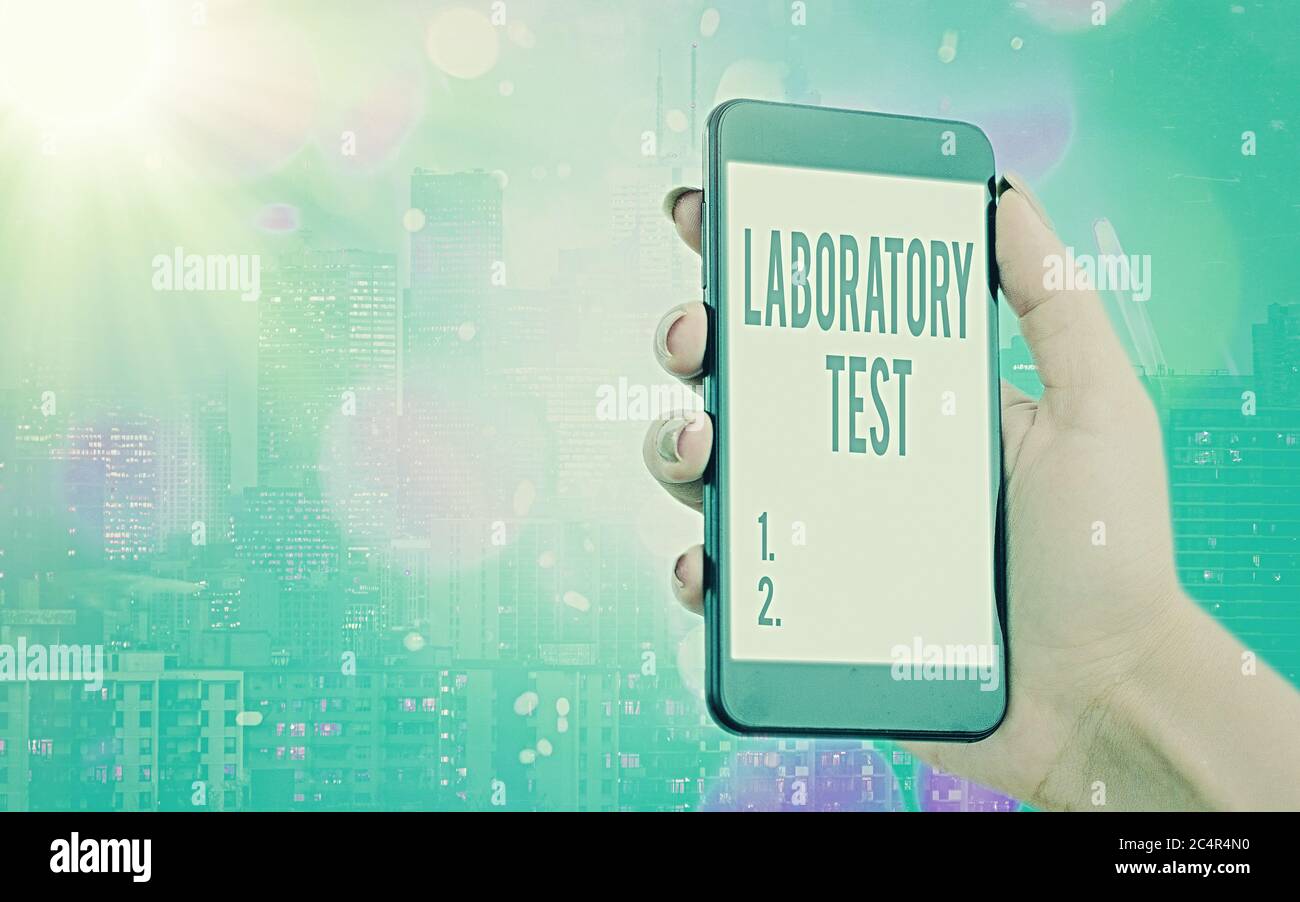 Writing note showing Laboratory Test. Business concept for ...