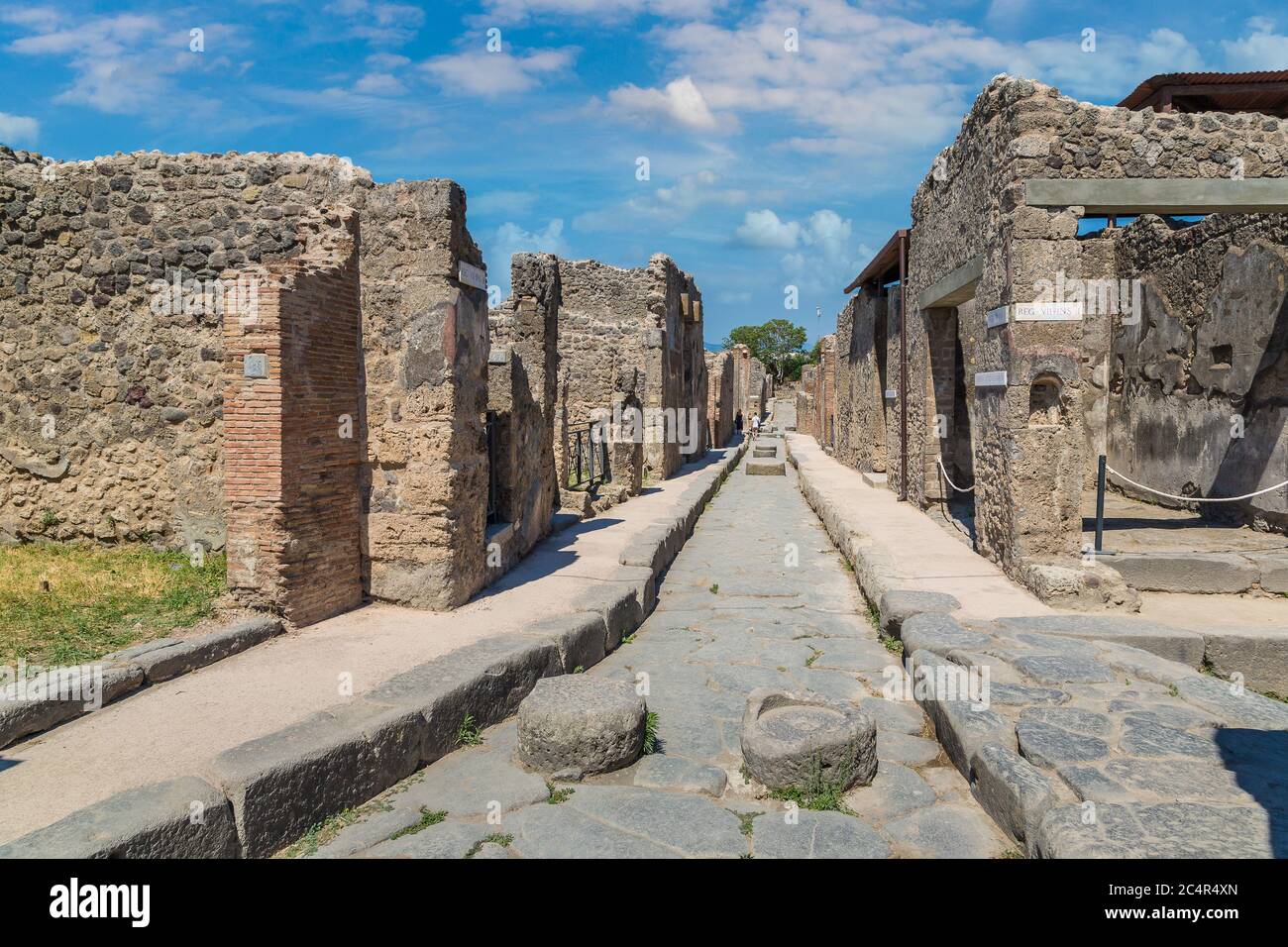 Pompeii city destroyed in 79BC by the eruption of volcano Vesuvius ...