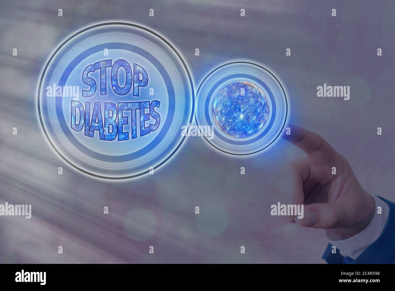 Text sign showing Stop Diabetes. Business photo showcasing prevent the ...