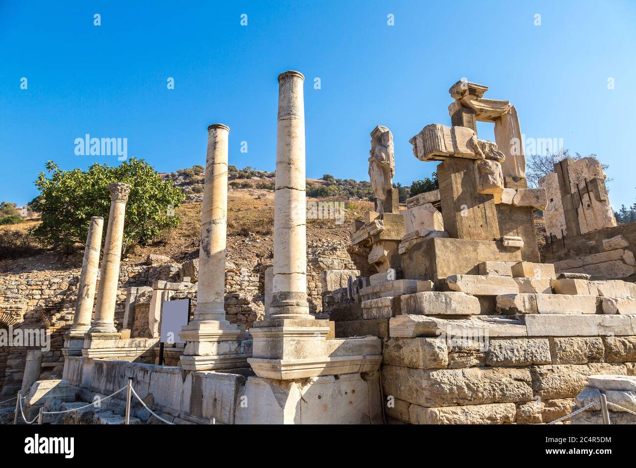 Ruins of the ancient city Ephesus, the ancient Greek city in Turkey, in ...