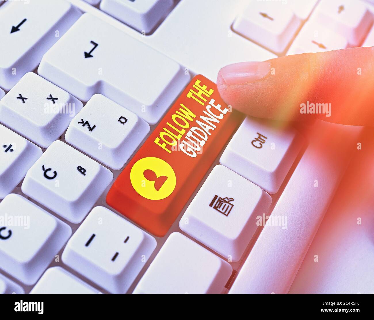 Text sign showing Follow The Guidance. Business photo showcasing ...