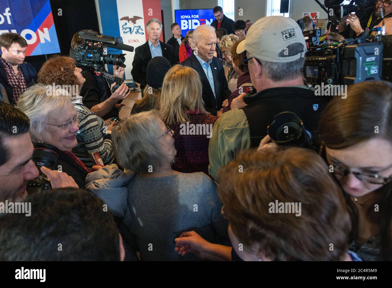 Former Vice President Joe Biden holding a presidential campaign rally ...