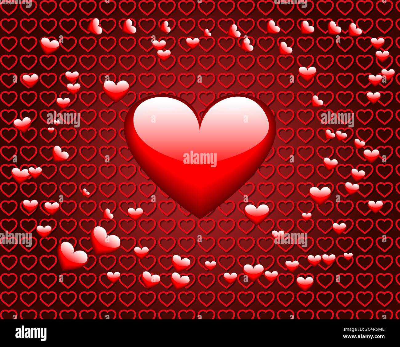 Valentines heart. Decorative heart background with lot of valentines ...