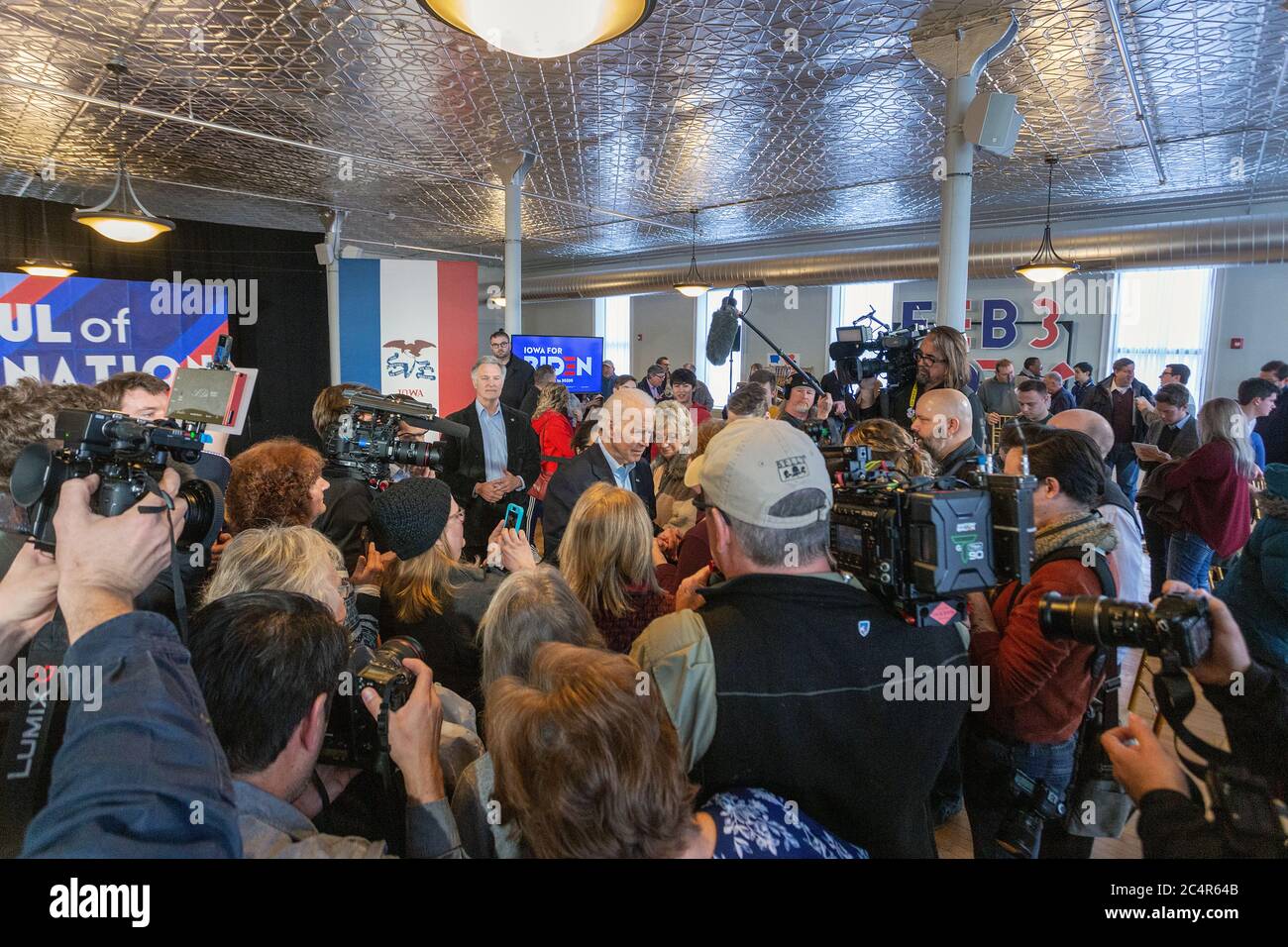 Former Vice President Joe Biden holding a presidential campaign rally ...