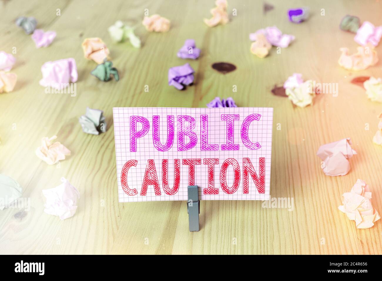 Writing note showing Public Caution. Business concept for formal ...