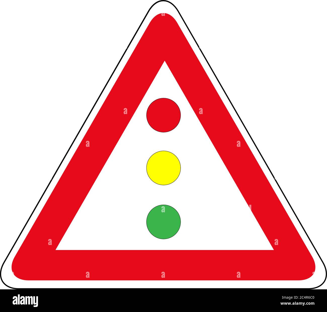 Road sign attention traffic light.Vector illustration for your business ...