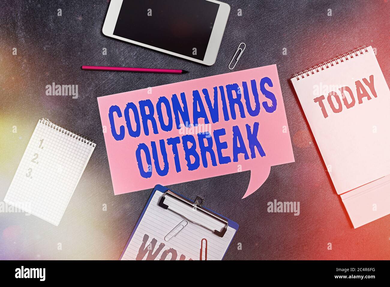 Word writing text Coronavirus Outbreak. Business photo showcasing ...