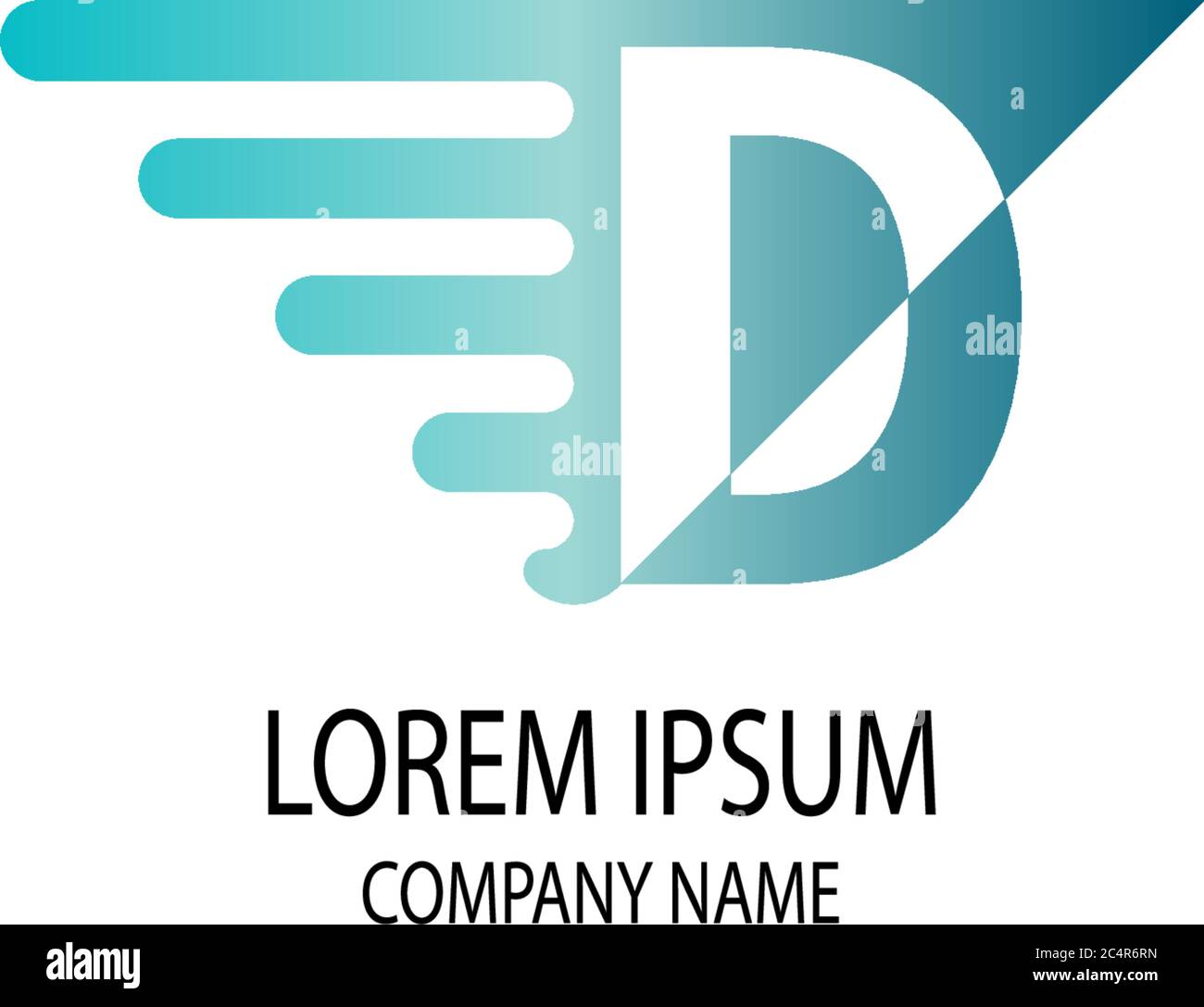 Triangle D logo letter design concept in gradient colors Stock Vector ...