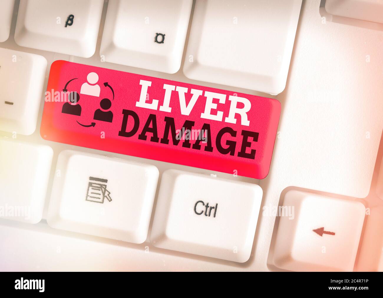 Handwriting text writing Liver Damage. Conceptual photo any disorder of ...