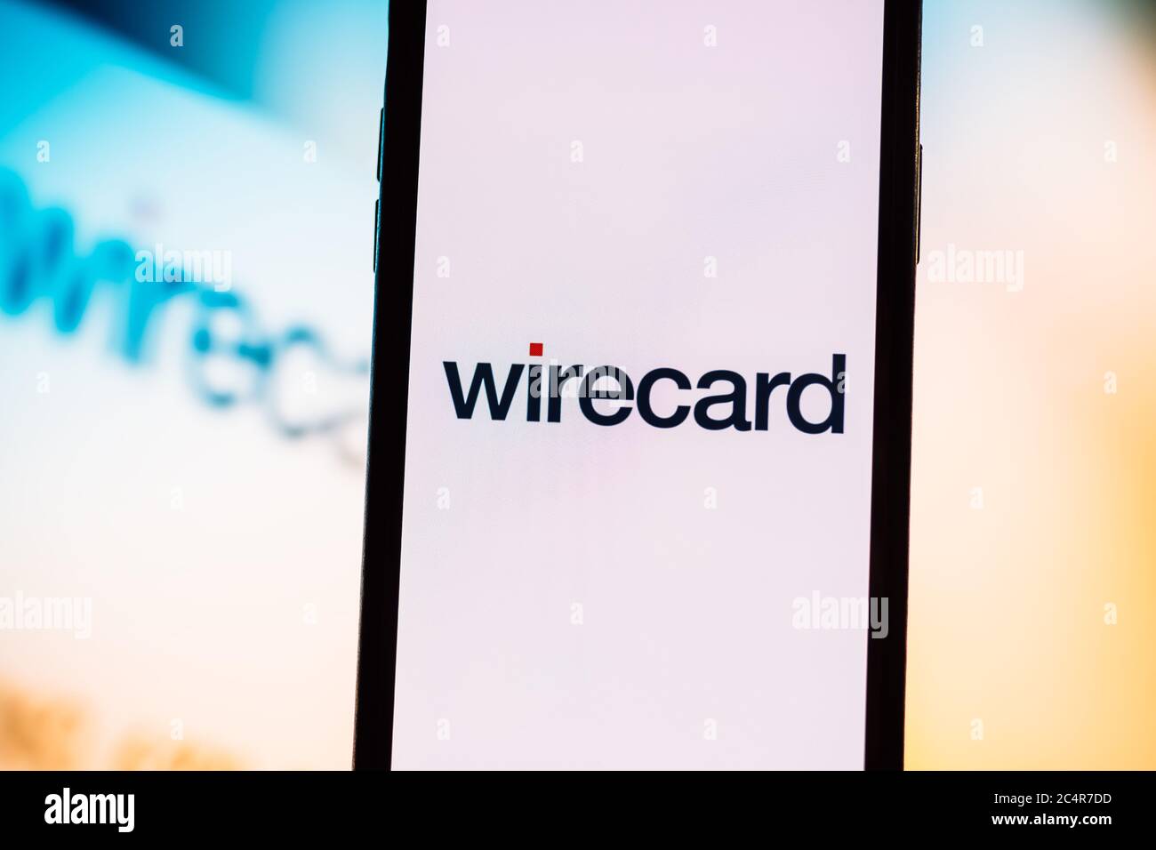 Smartphone with wirecard logo on the screen Stock Photo - Alamy