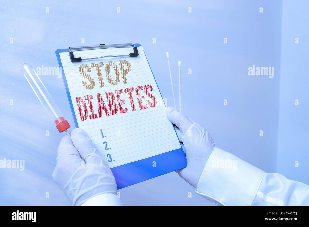 Text sign showing Stop Diabetes. Business photo showcasing prevent the ...