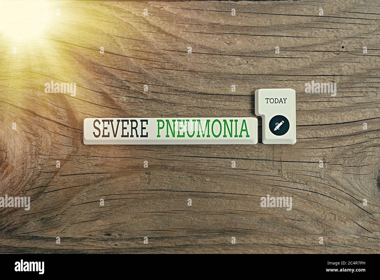 Text sign showing Severe Pneumonia. Business photo showcasing acute ...