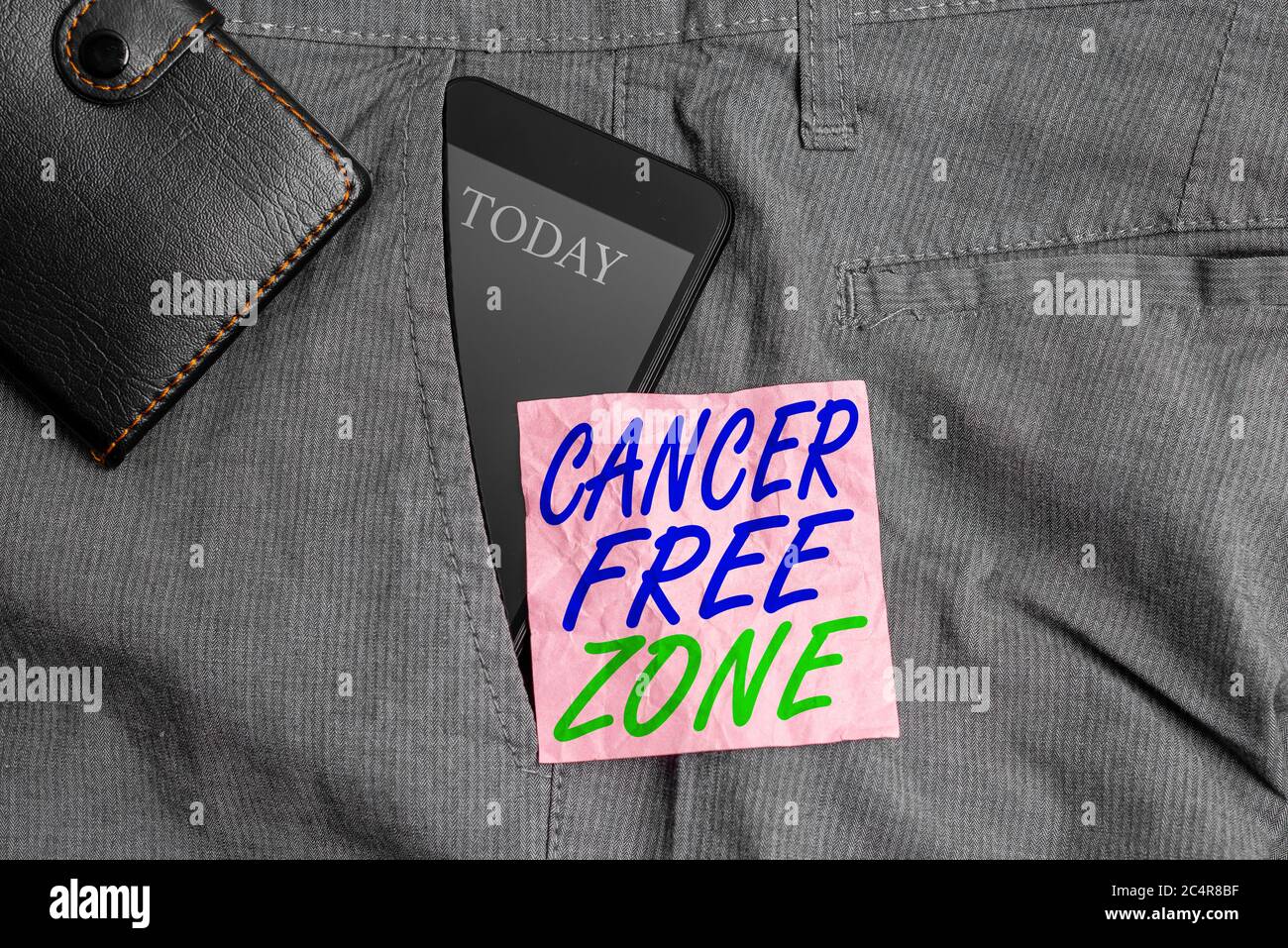 Text sign showing Cancer Free Zone. Business photo showcasing ...