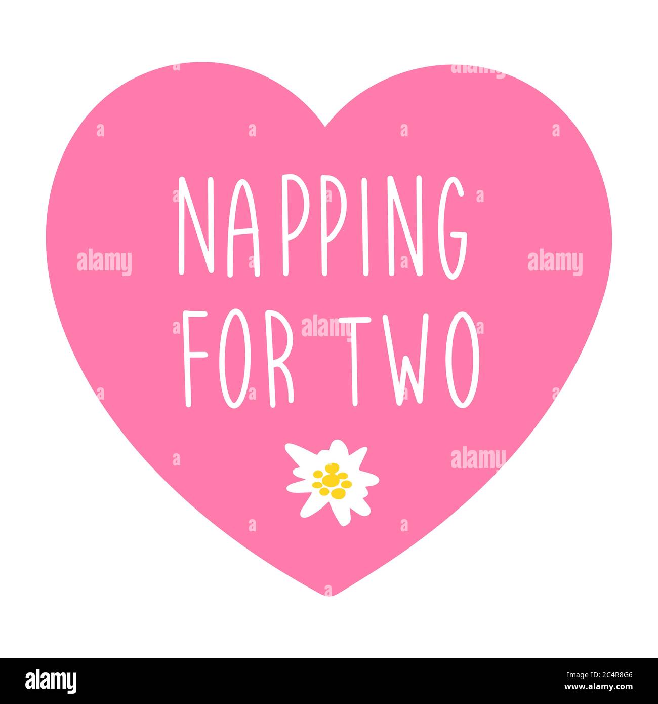 Hand written Napping For Two quote. Pregnancy lettering. Vector ...
