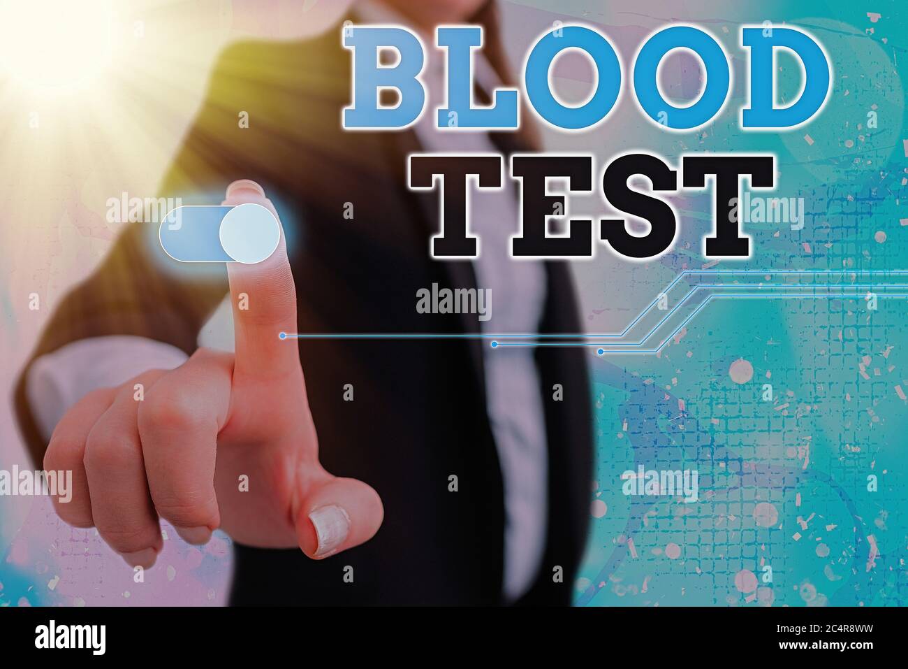 Conceptual hand writing showing Blood Test. Concept meaning Extracted ...