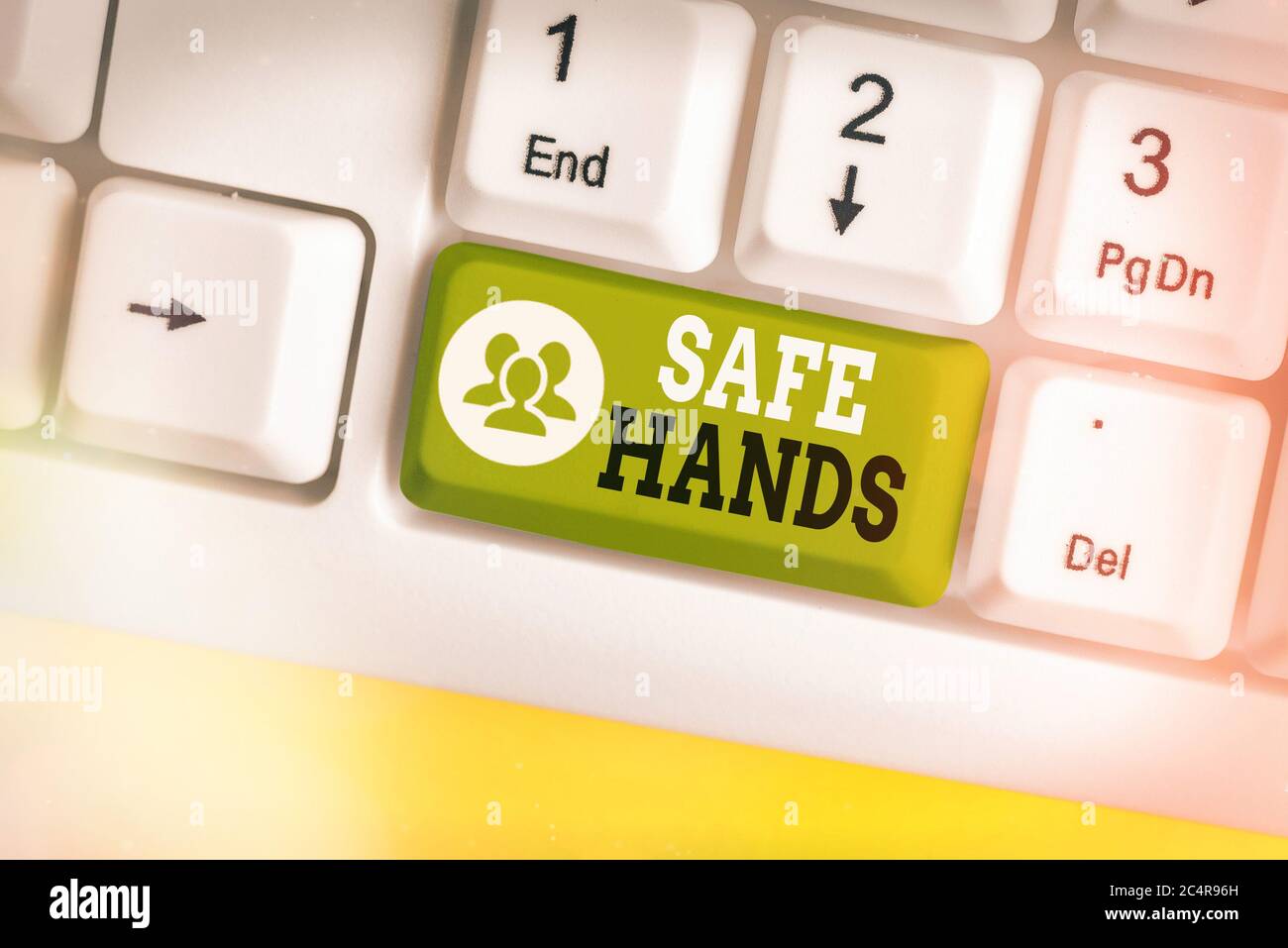 Conceptual hand writing showing Safe Hands. Concept meaning Ensuring ...