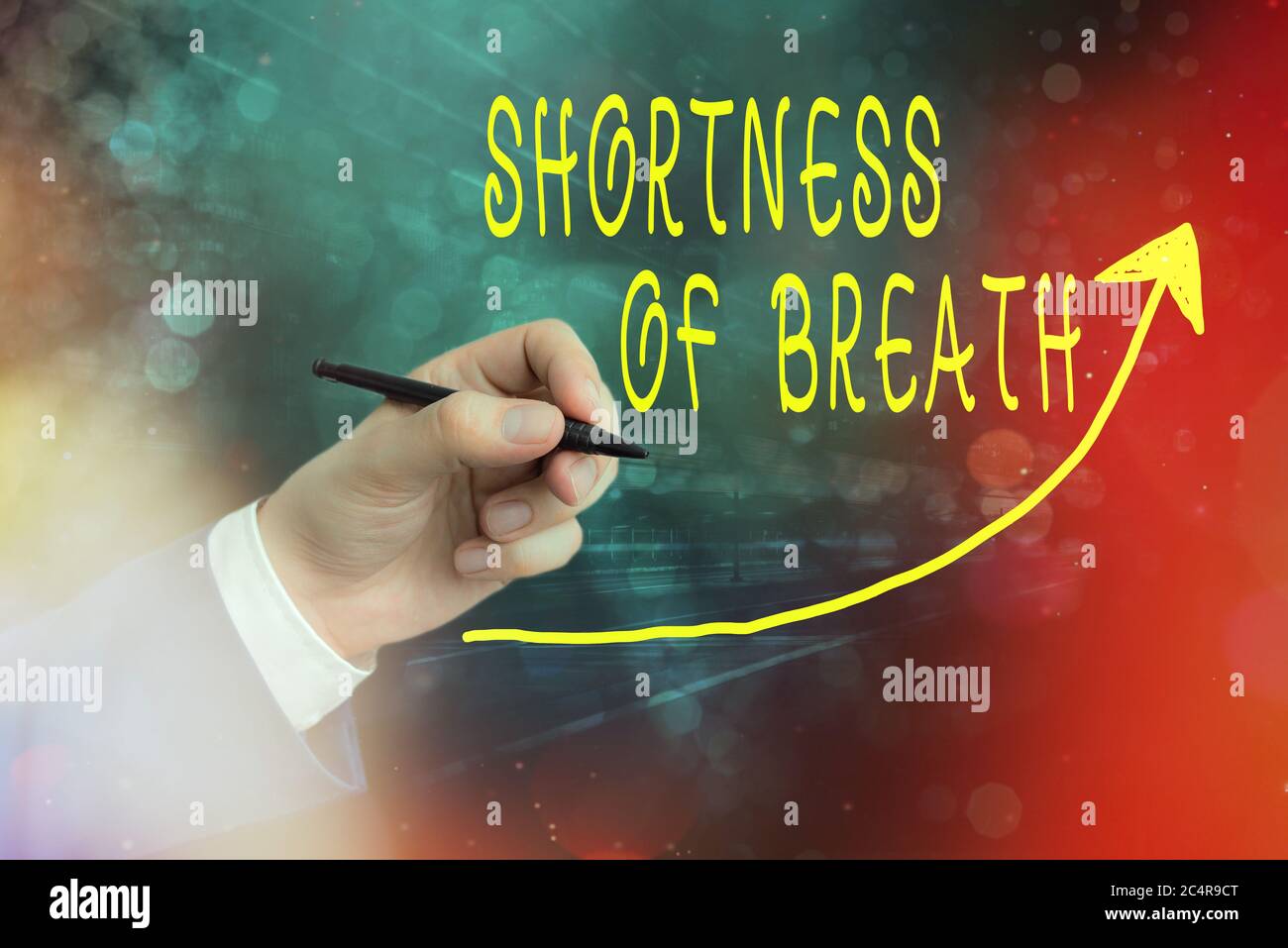 Handwriting text writing Shortness Of Breath. Conceptual photo intense ...