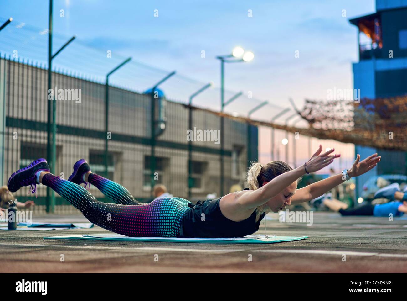 group training on the street Stock Photo - Alamy