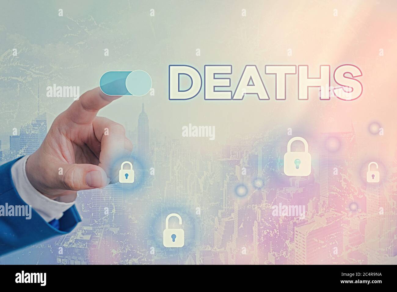 Conceptual hand writing showing Deaths. Concept meaning permanent ...