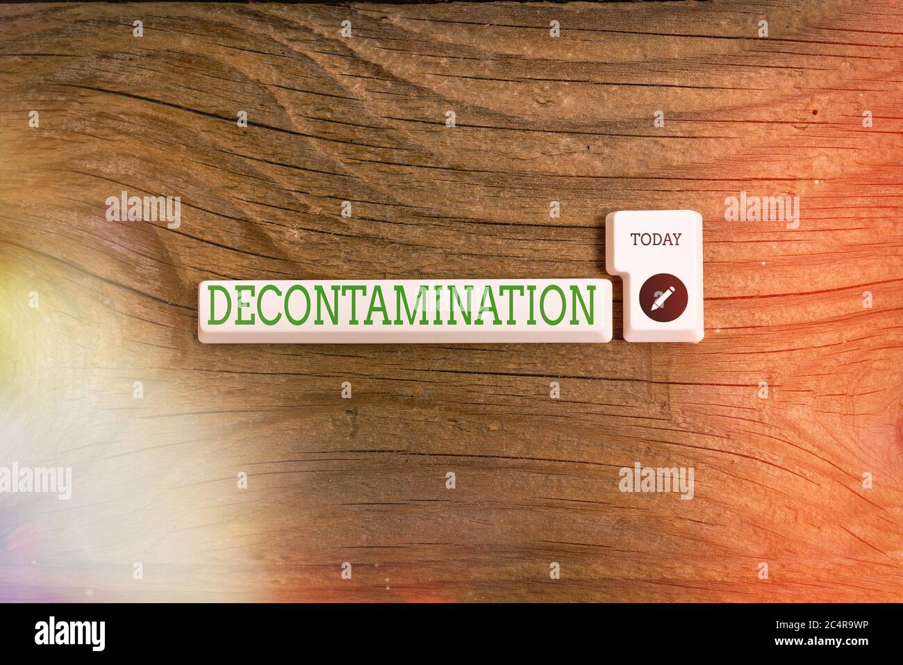 Text sign showing Decontamination. Business photo showcasing ...