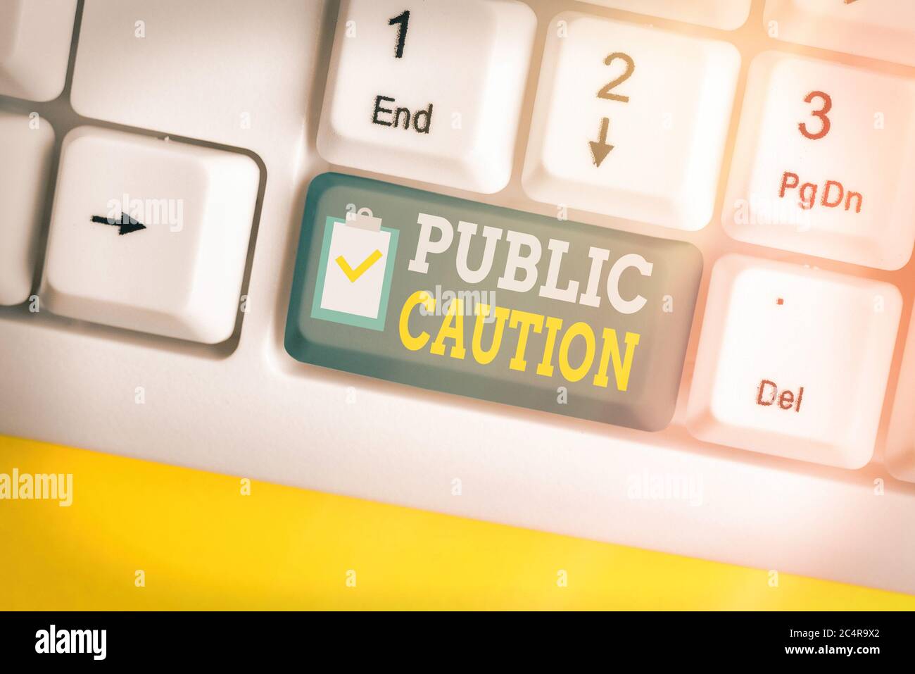 Writing note showing Public Caution. Business concept for formal ...