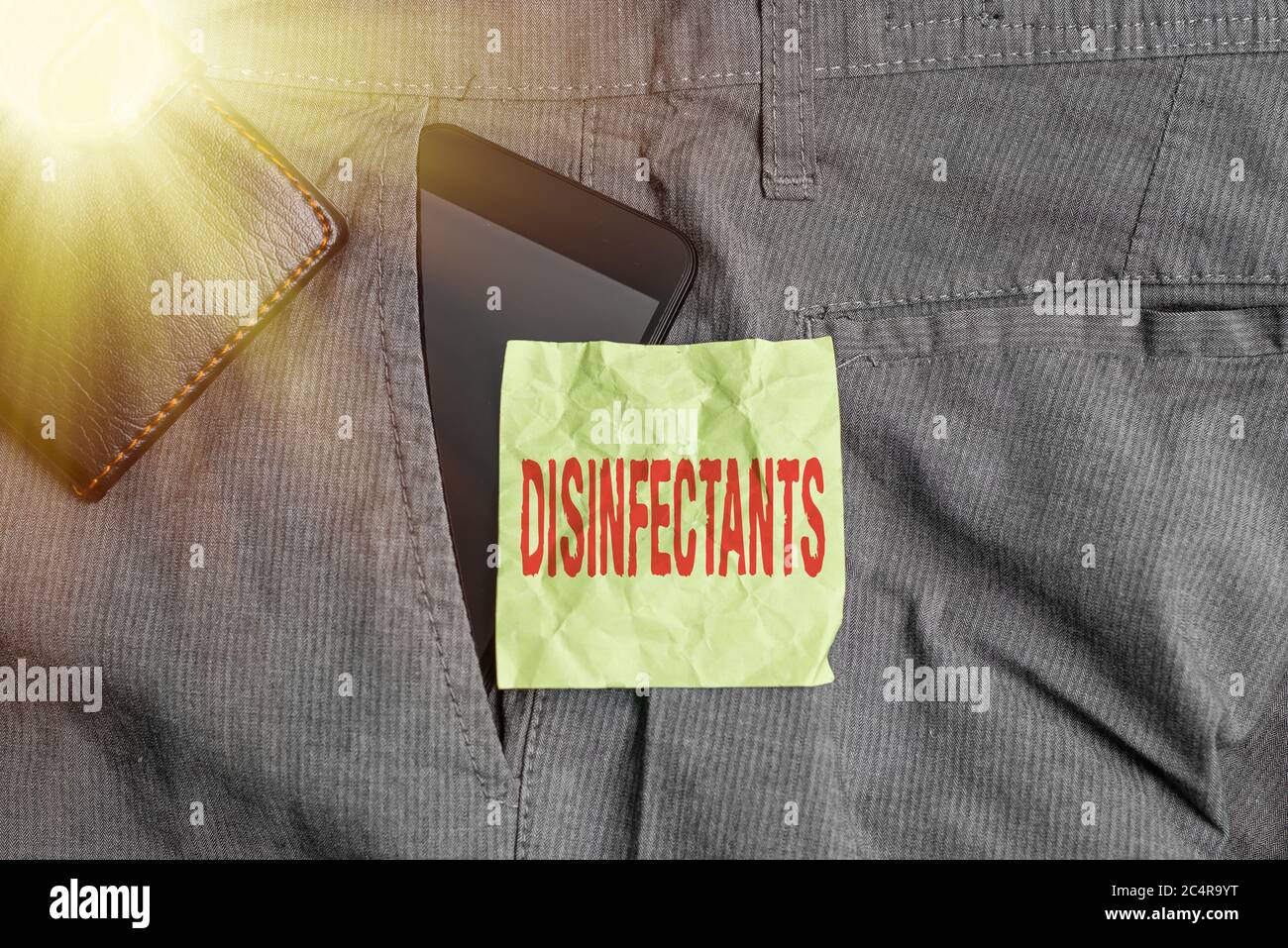 Handwriting text writing Disinfectants. Conceptual photo chemical that ...