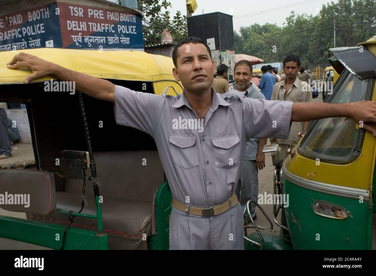 Auto-driver waiting for business outside Old Delhi train station Stock ...