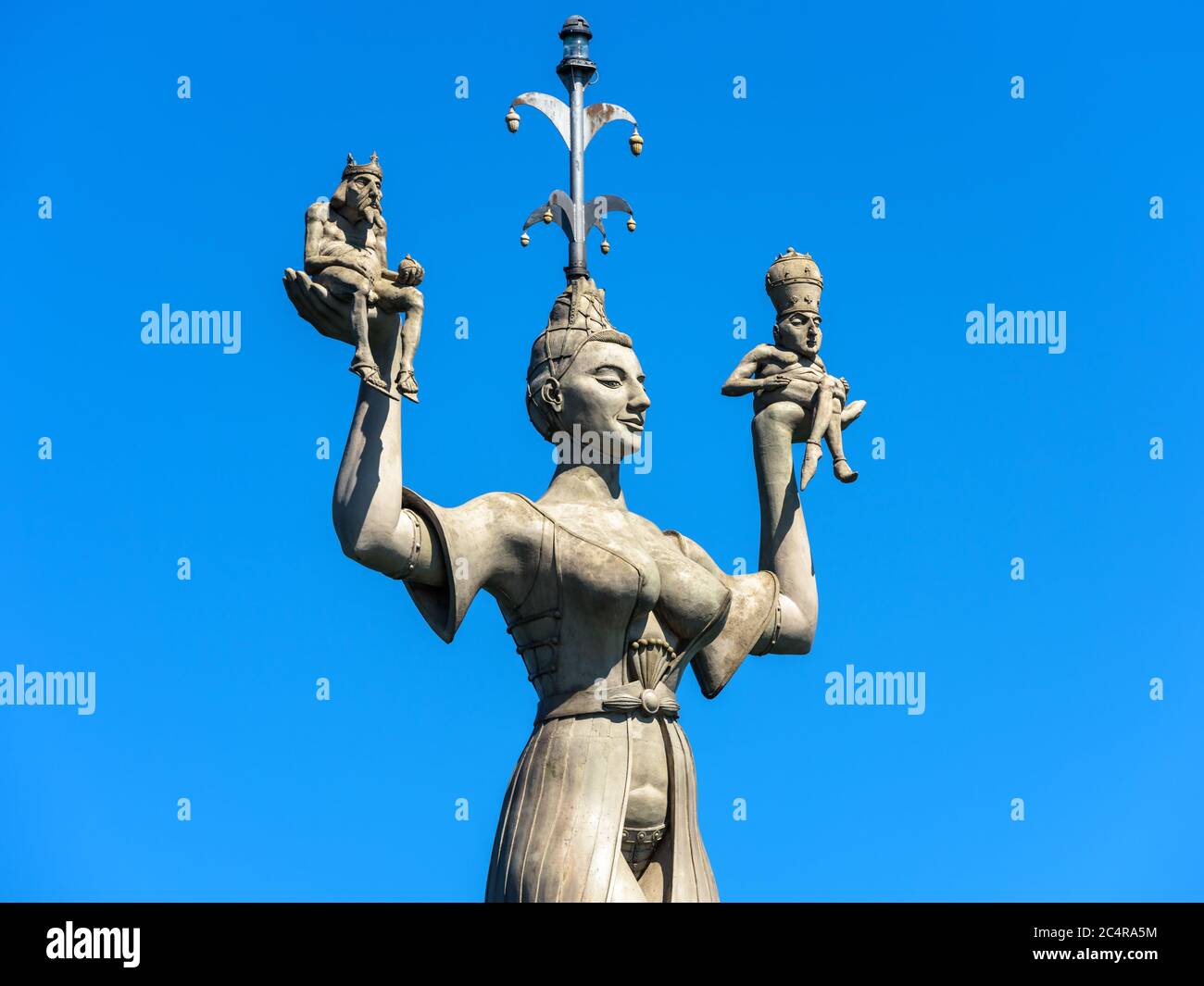 Constance, Germany – July 30, 2019: Famous statue of Imperia in harbor ...