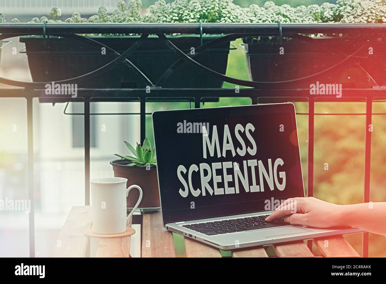 Handwriting text writing Mass Screening. Conceptual photo health ...