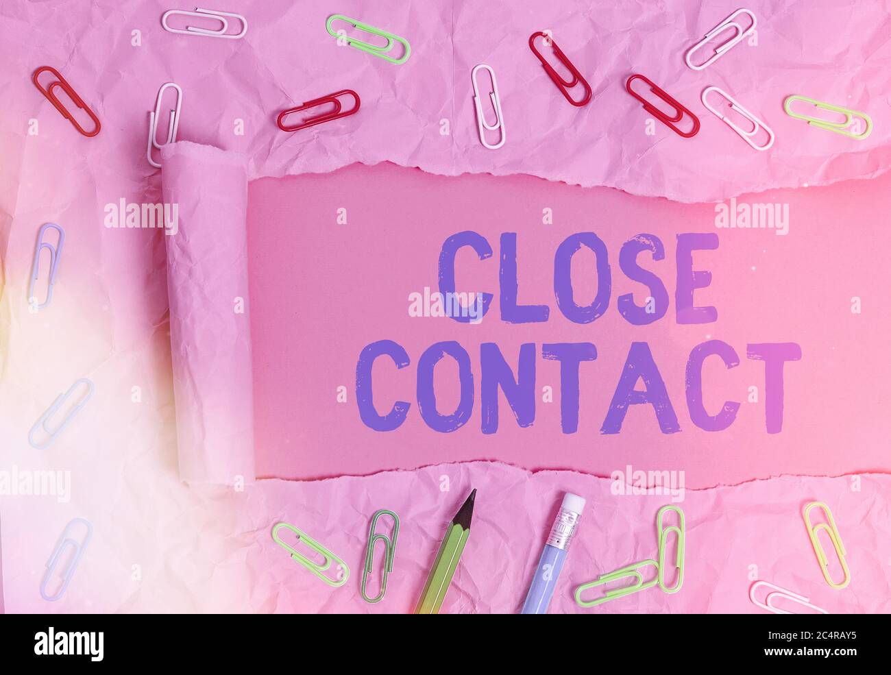 Conceptual hand writing showing Close Contact. Concept meaning having a ...