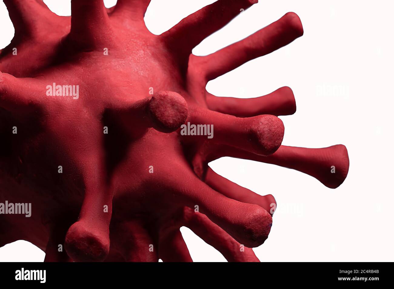 Coronavirus or the other virus cell model close up made from a modeling ...