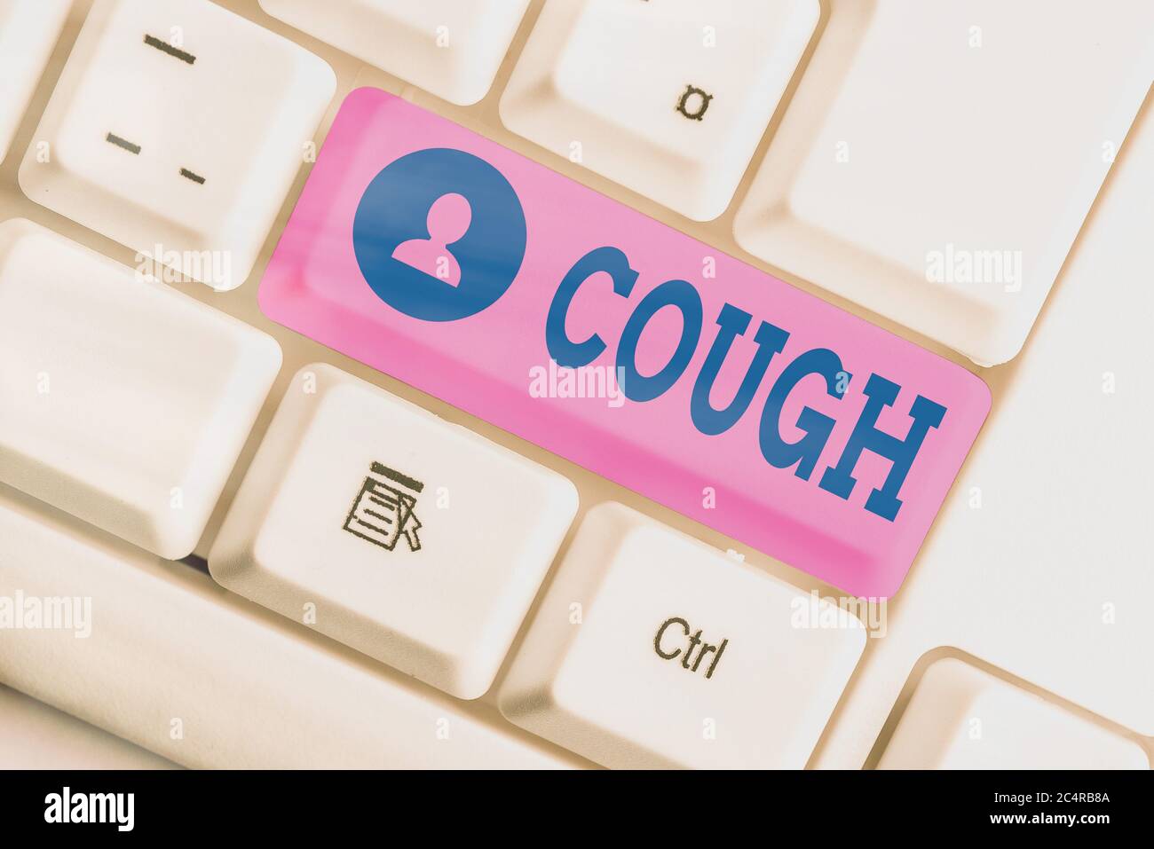 Handwriting text writing Cough. Conceptual photo sudden expulsion of ...