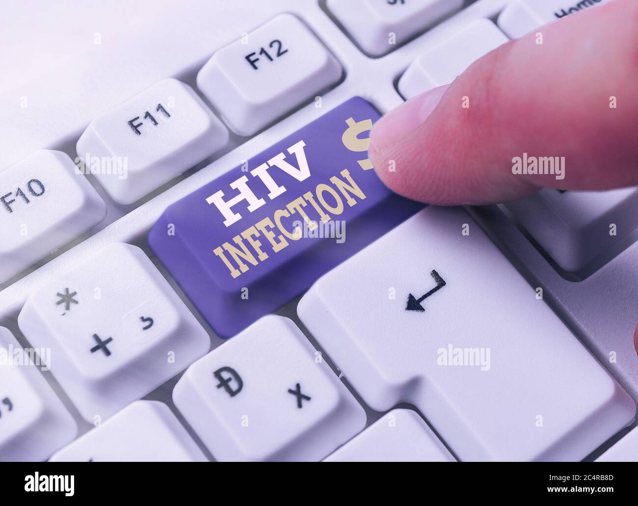 Writing note showing Hiv Infection. Business concept for A disease of ...