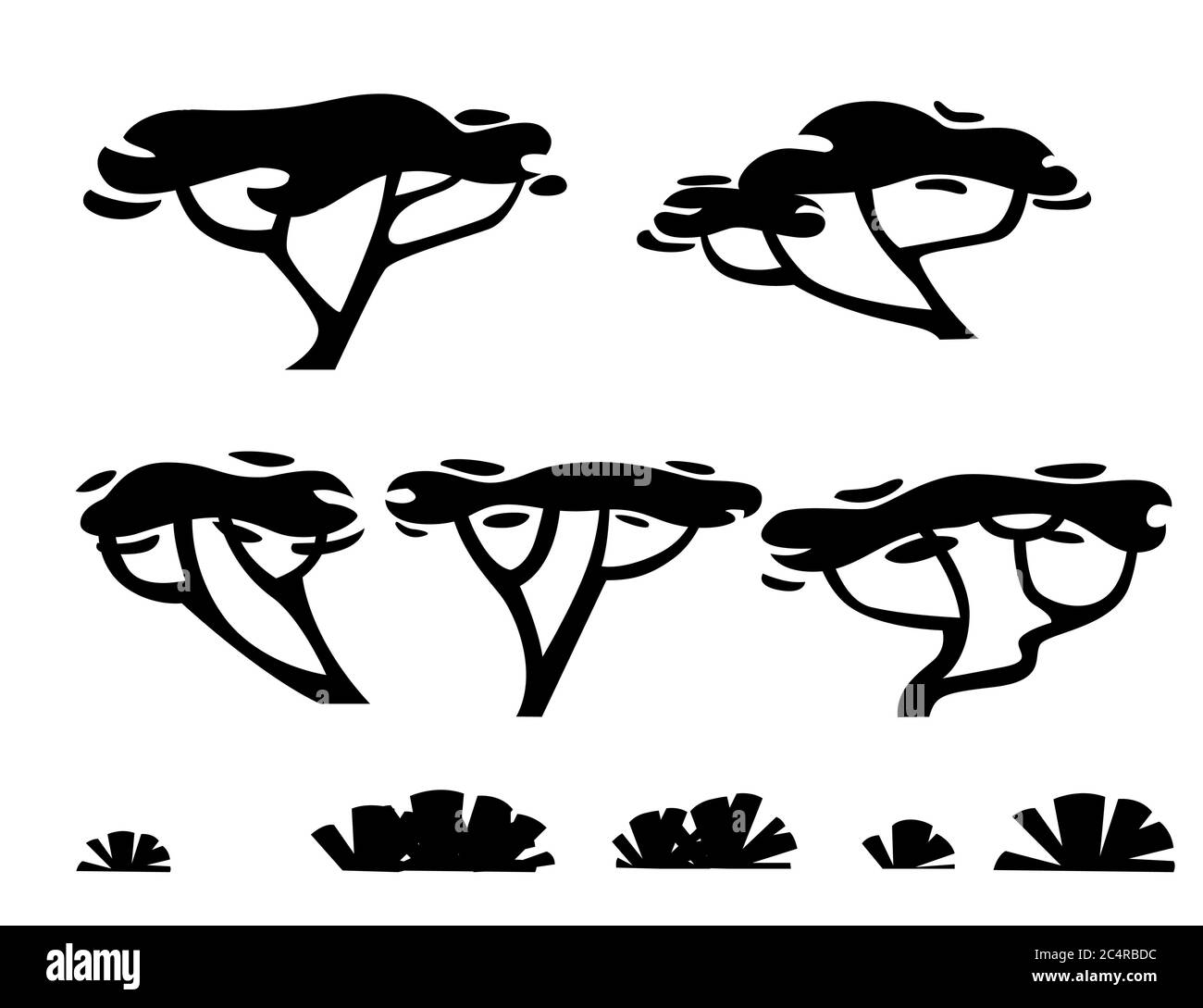 African Tree Silhouette Simple