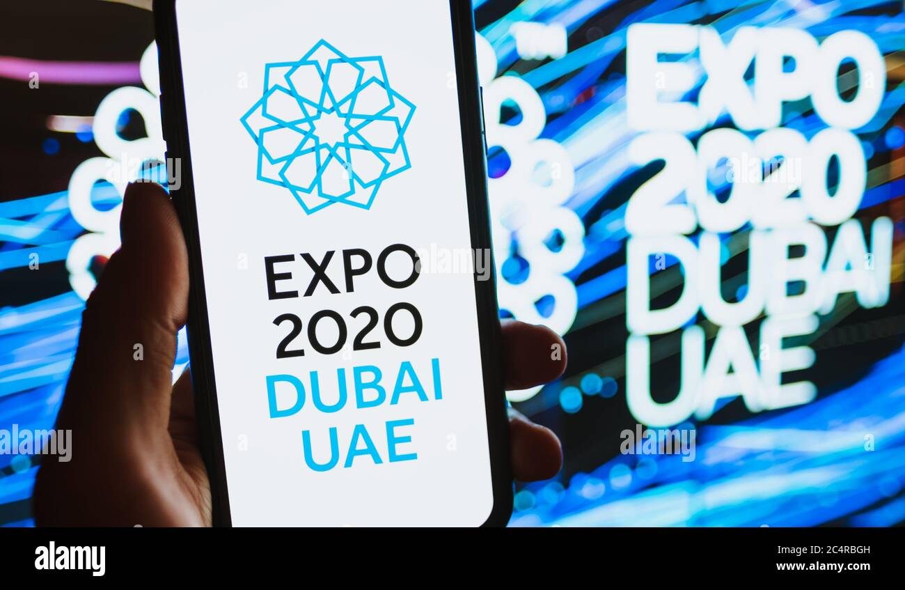 EXPO 2020 Dubai UAE logo on smartphone screen Stock Photo - Alamy