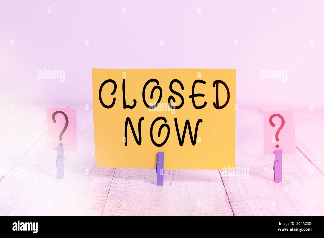 Conceptual hand writing showing Closed Now. Concept meaning of a ...