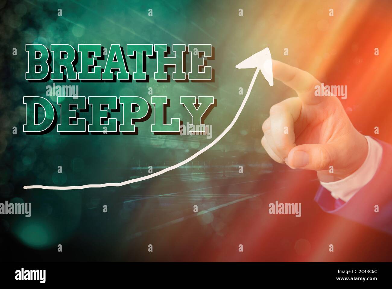 Handwriting text writing Breathe Deeply. Conceptual photo to take a lot ...