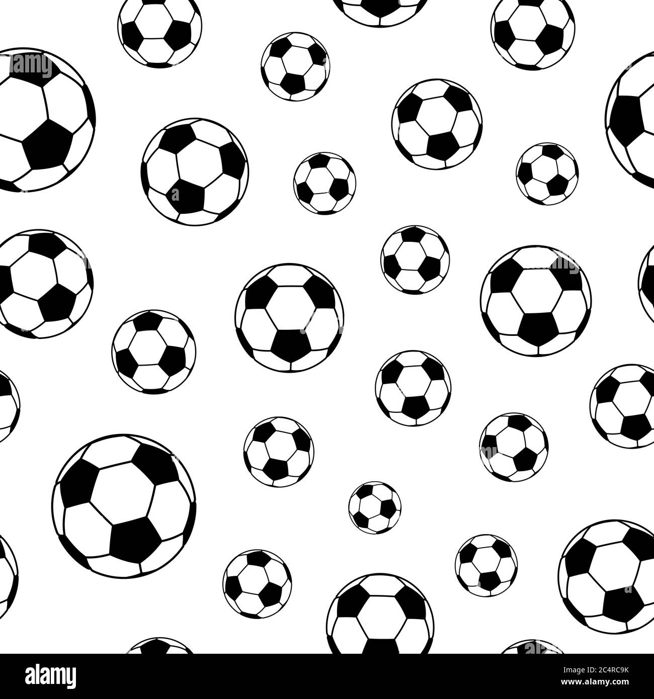 Seamless soccer balls background Cut Out Stock Images & Pictures - Alamy