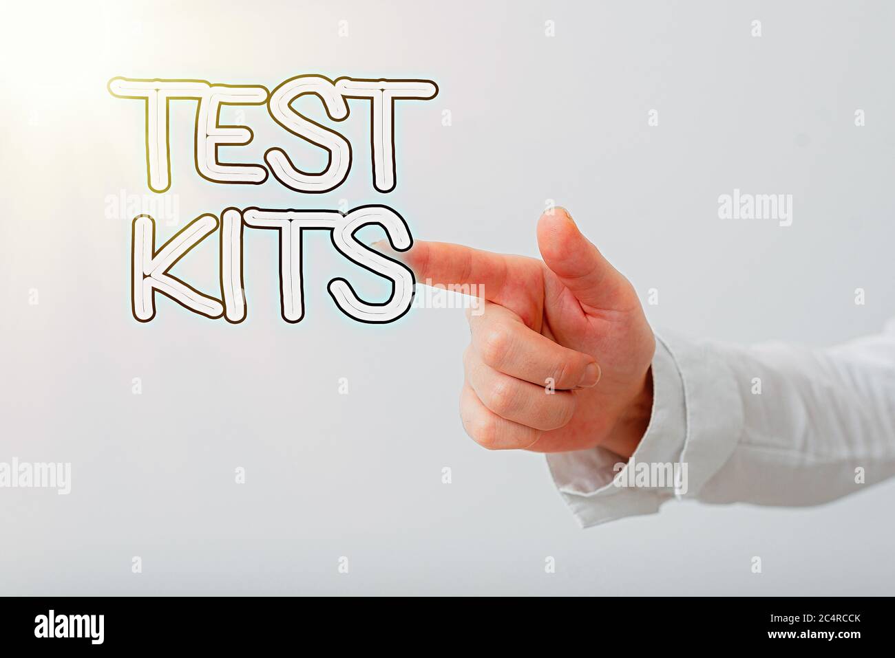 Writing note showing Test Kits. Business concept for tools used to ...