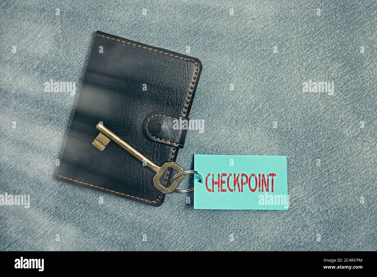 Handwriting text writing Checkpoint. Conceptual photo manned entrance ...