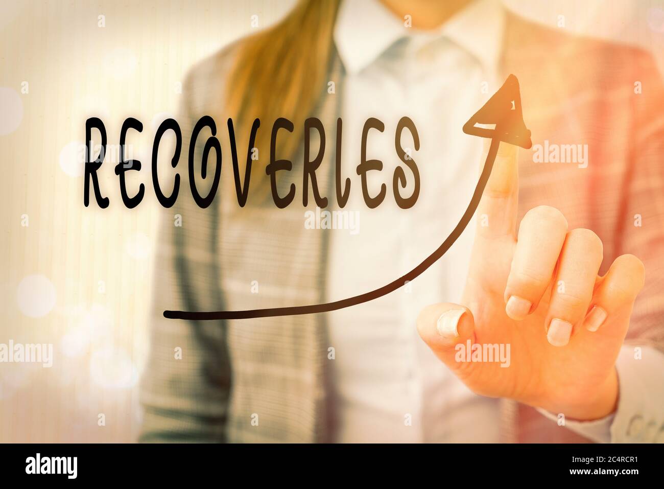 Conceptual hand writing showing Recoveries. Concept meaning process of ...