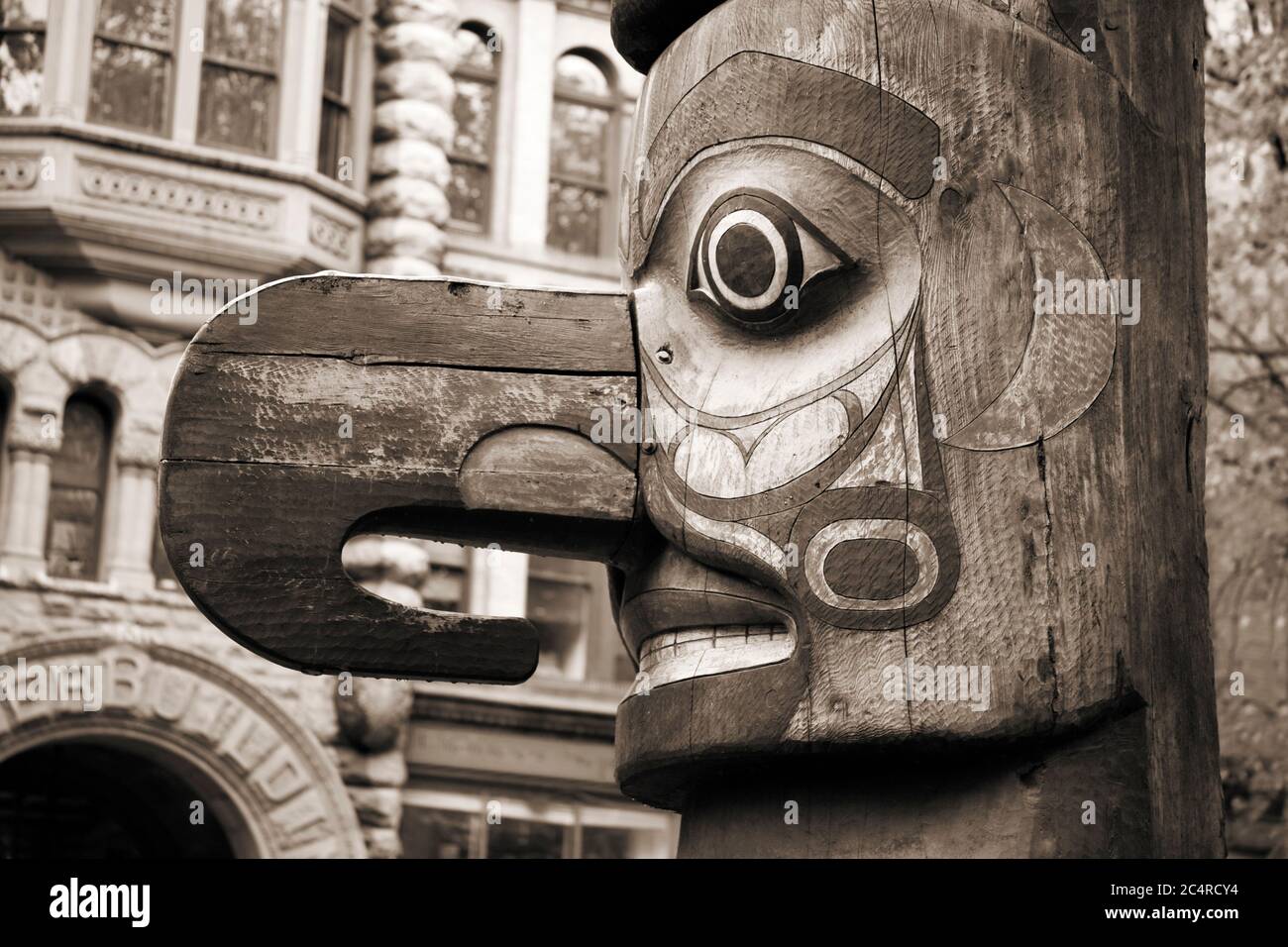 Totem Pole in Pioneer Square, Seattle, Washington State, USA Stock ...