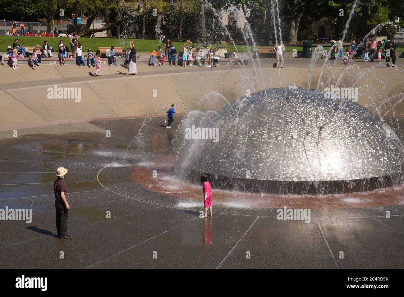 International Fountain, Seattle Center, Seattle, Washington State, USA ...