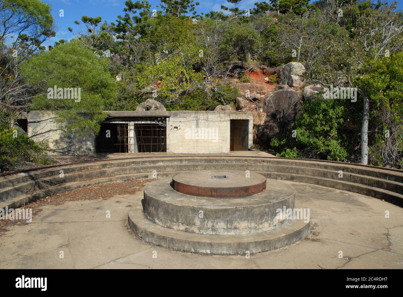 Ruins of the historic WWII fortifications at the summit of the Forts ...