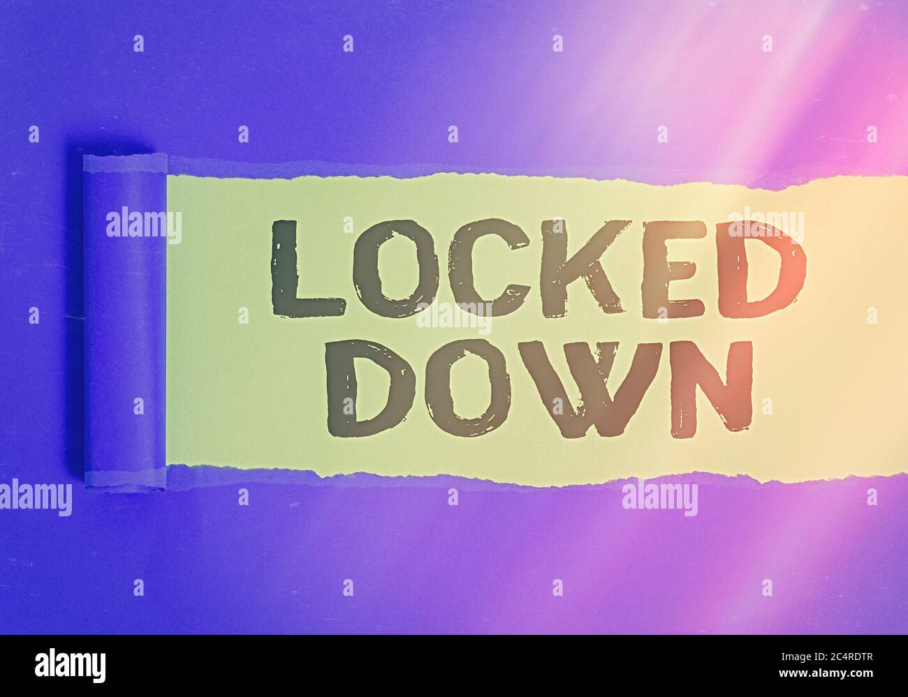 Text sign showing Locked Down. Business photo text emergency measure ...