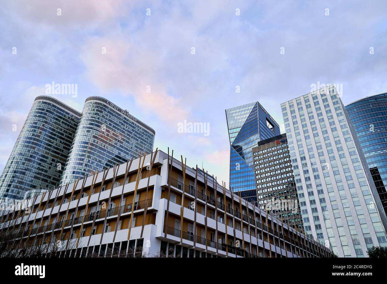 Thales group headqaurters and coeur defense with a residential building ...