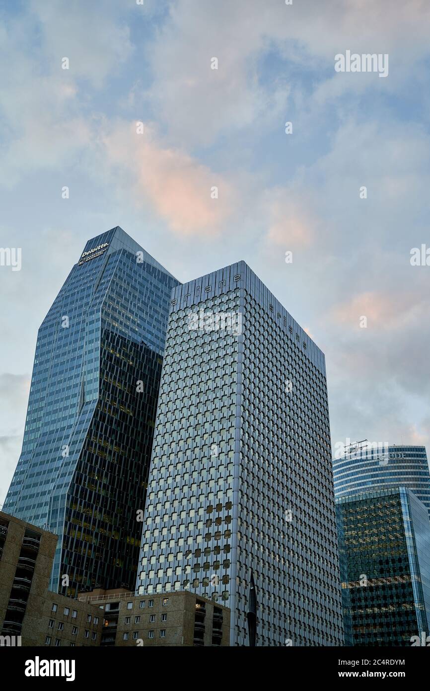 Ariane, AXA and Deloitte headquarters, skyscrapers and office buildings ...